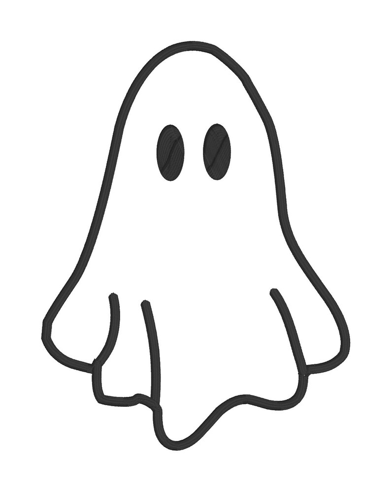 Applique Ghost Embroidery Design - Digital Download - 5x7 & 6x10 ...