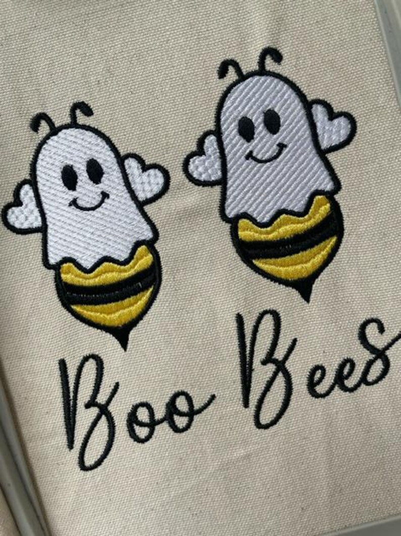 Boo Bees Embroidery Design | Digital Download | Ghost Bees With Text 3 ...