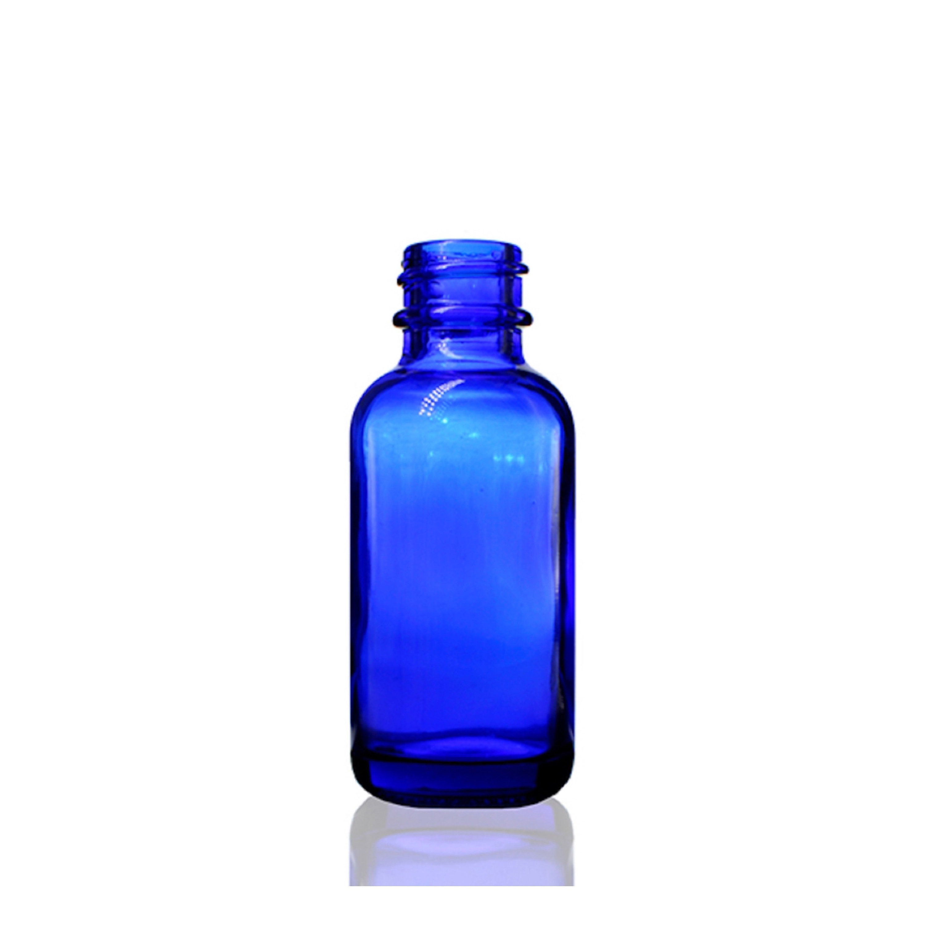 1oz (30ML) Cobalt Blue Boston Round Glass Bottle With 20-400 Neck ...