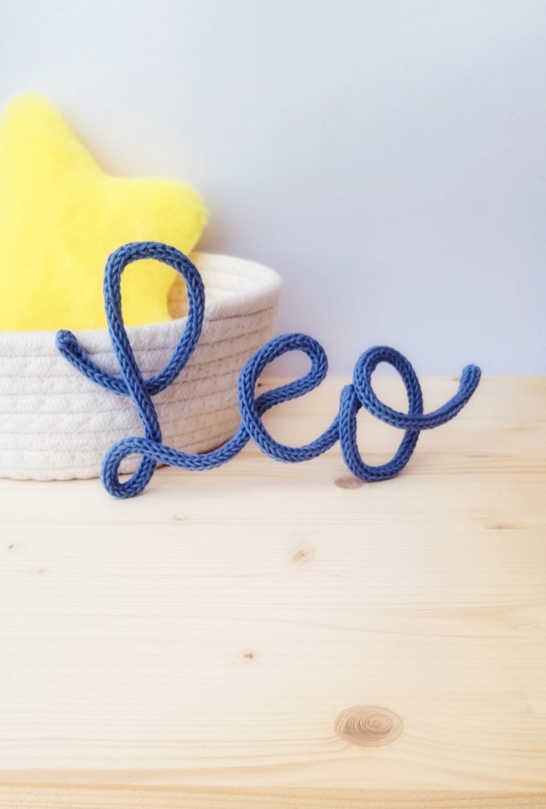 Knitted Wire Name Wall Decor - Etsy