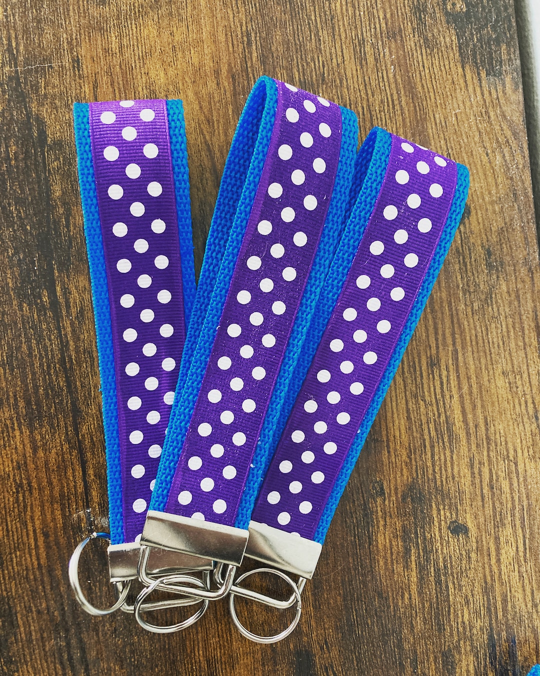 6 Inch Key Fob - Polka Dots - Etsy