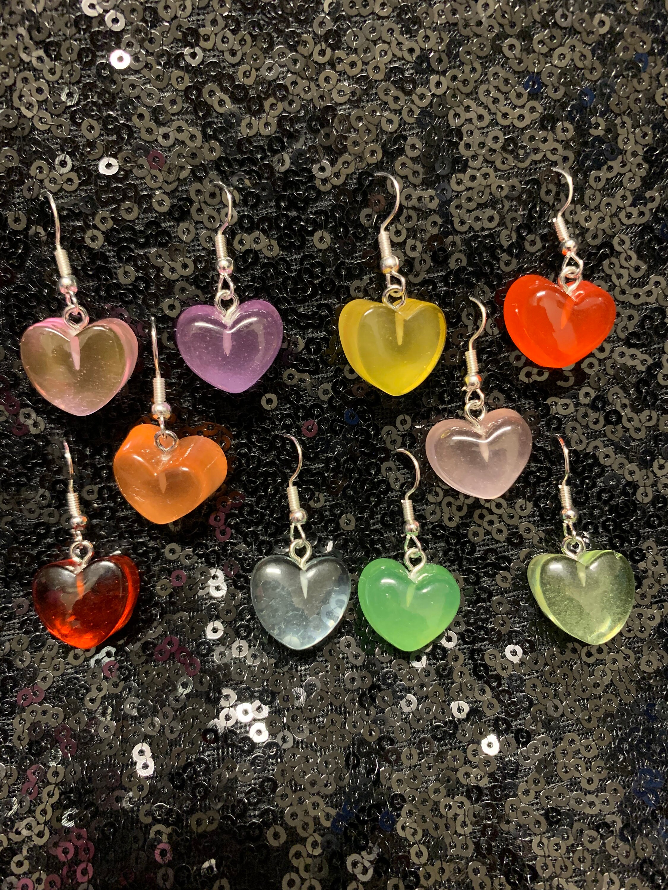 Valentine's Day Dangle Earrings, Candy Heart Earrings, Novelty Earrings ...