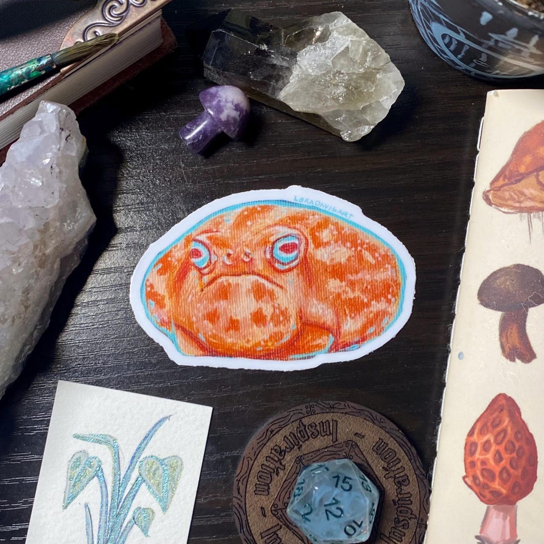 Angry Toad Sticker - Etsy