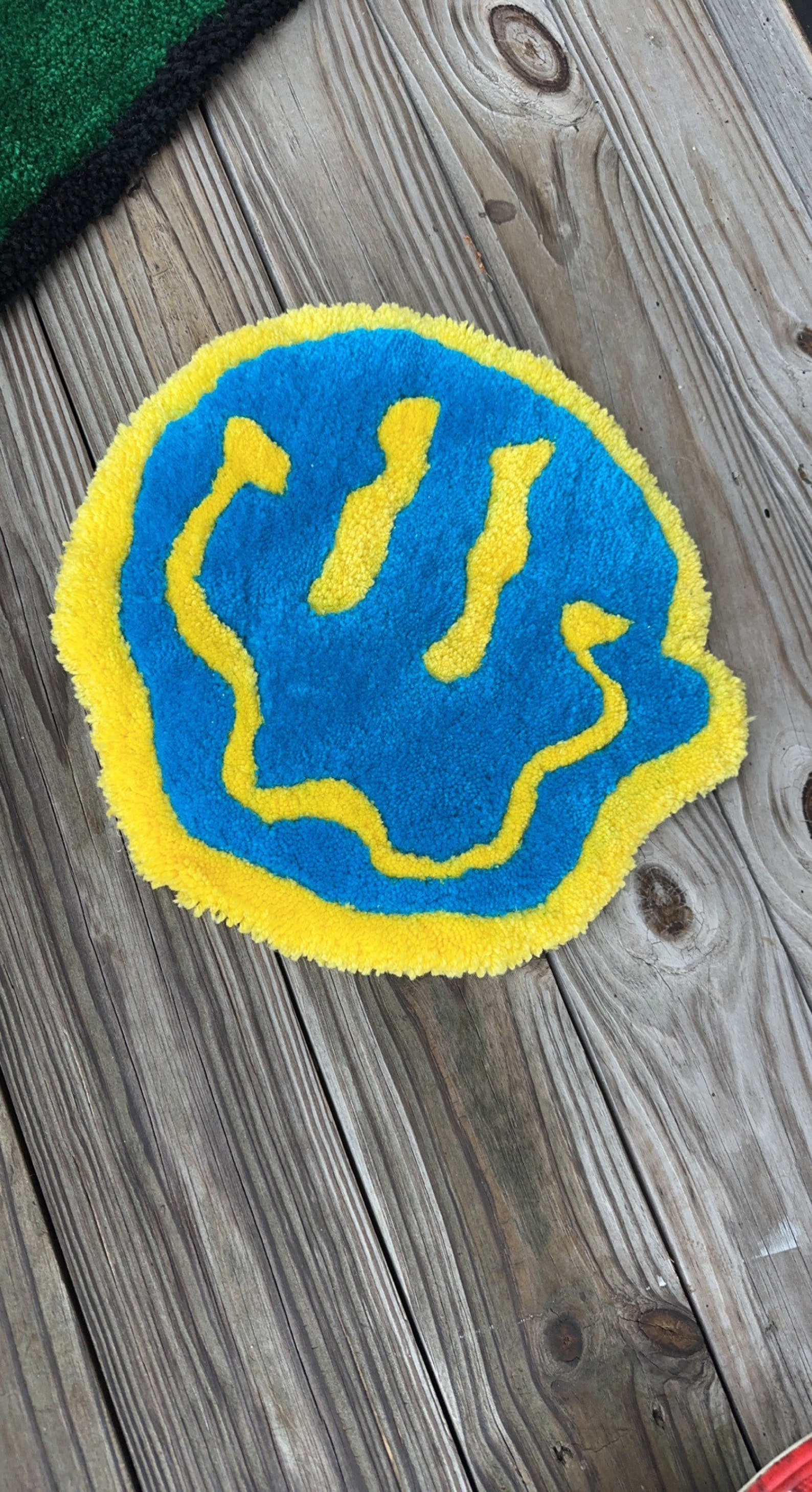 Trippy Smiley Face Rug - Etsy