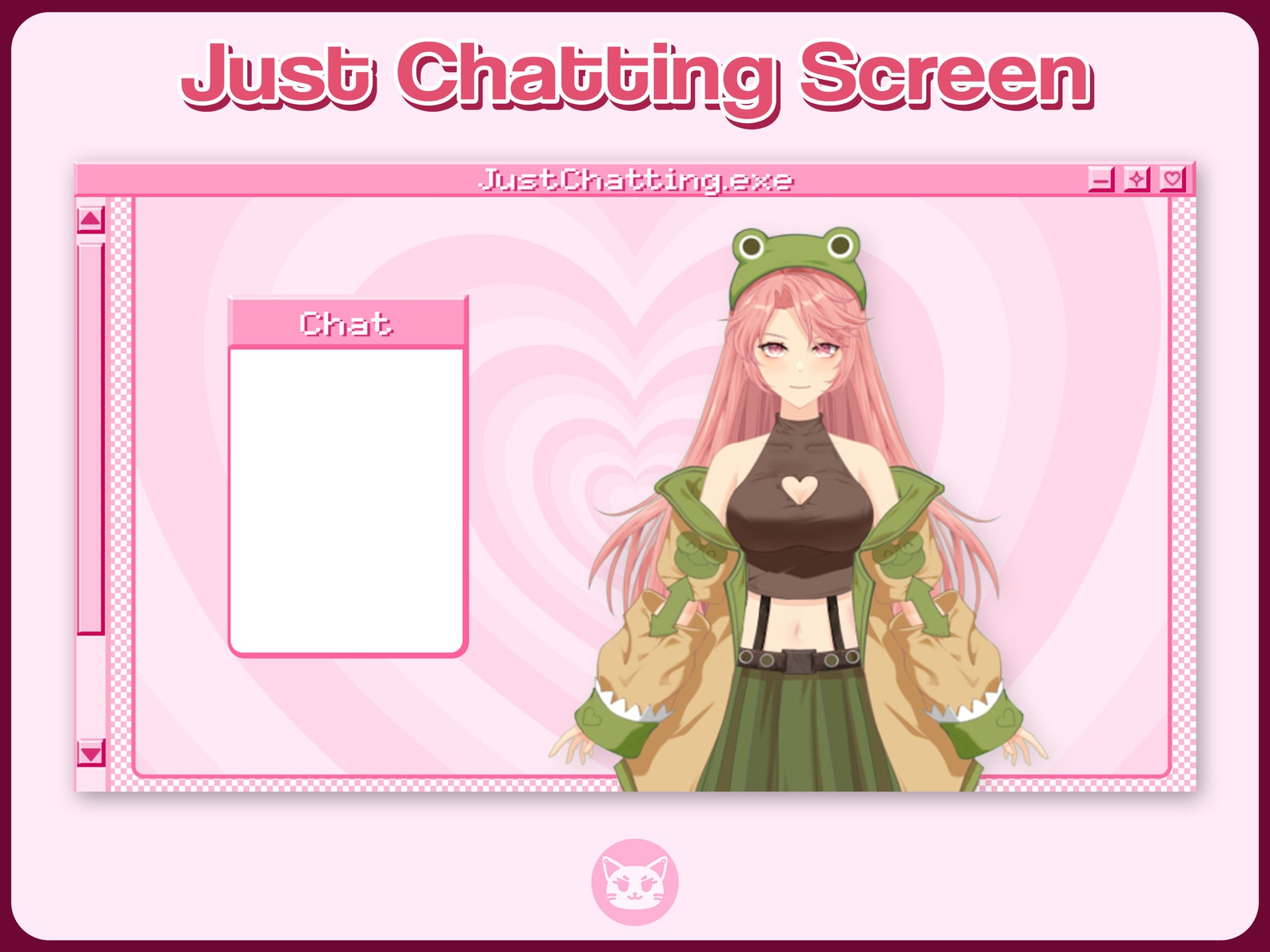 Y2K Pink Animated Stream Overlay Pack Overlay Animated - Etsy