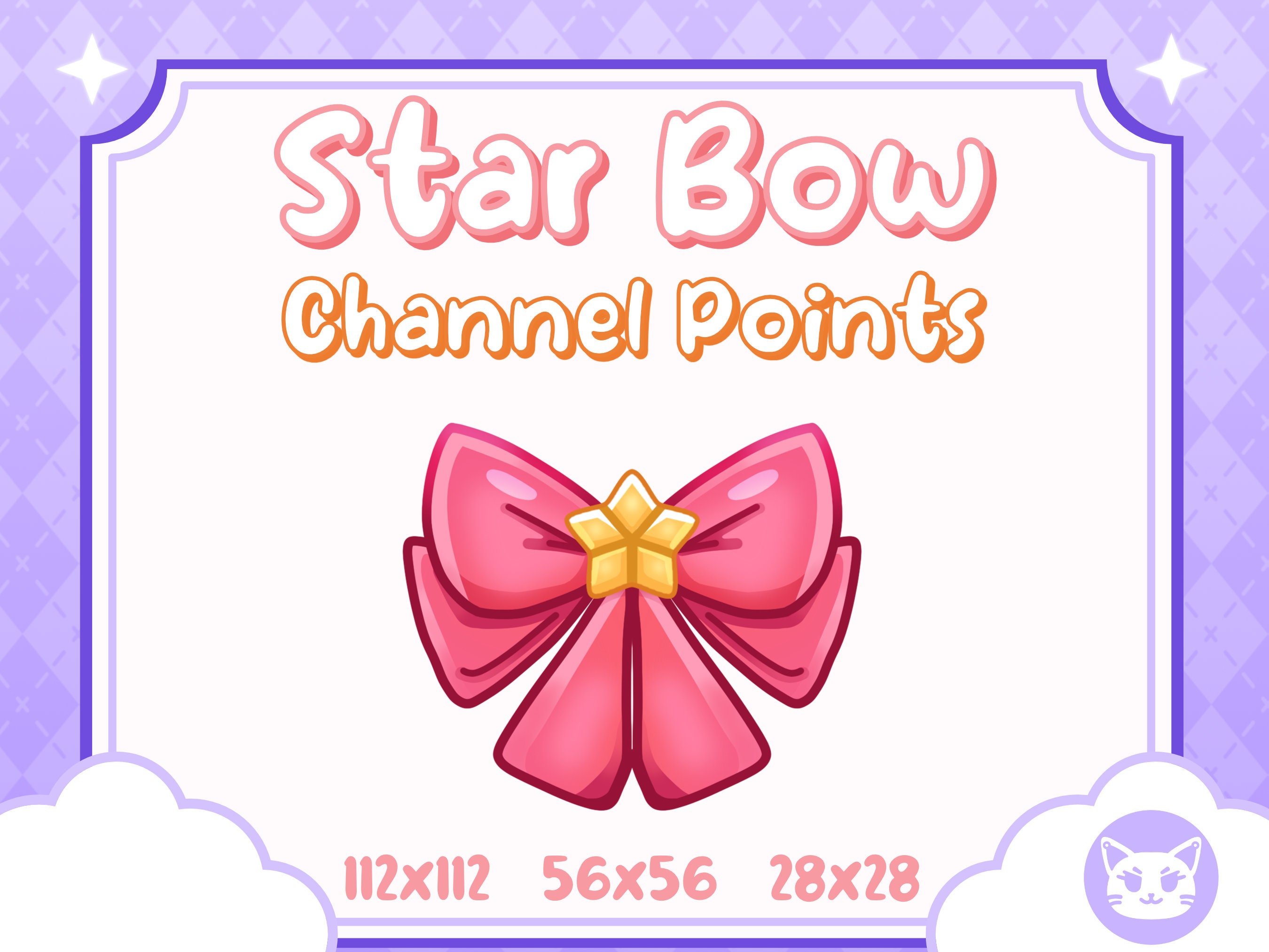 Bow Badges Channel Points Twitch Badges Kawaii Streaming Package - Etsy
