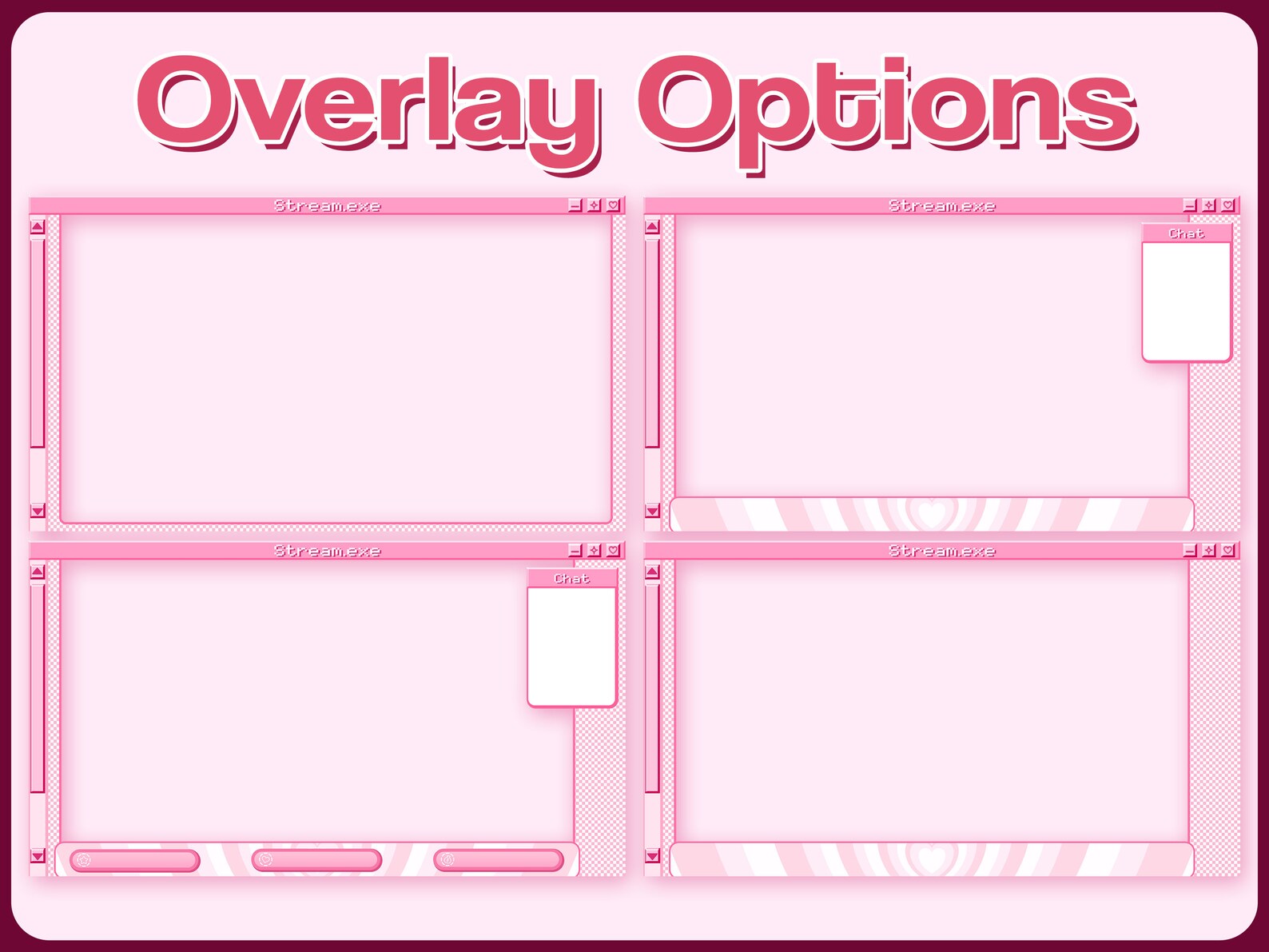 Y2K Pink Animated Stream Overlay Pack Overlay Animated - Etsy