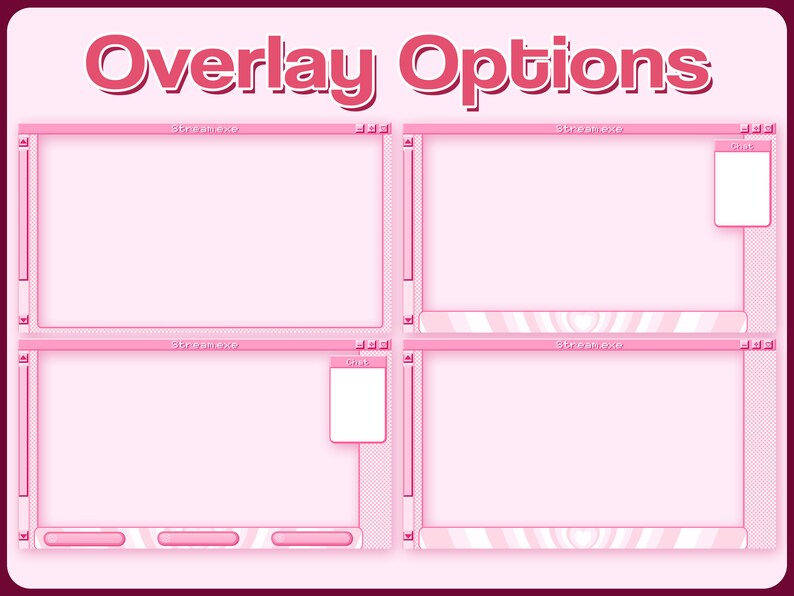 Y2K Pink | Animated Stream Overlay Pack | Overlay + Animated Scenes ...