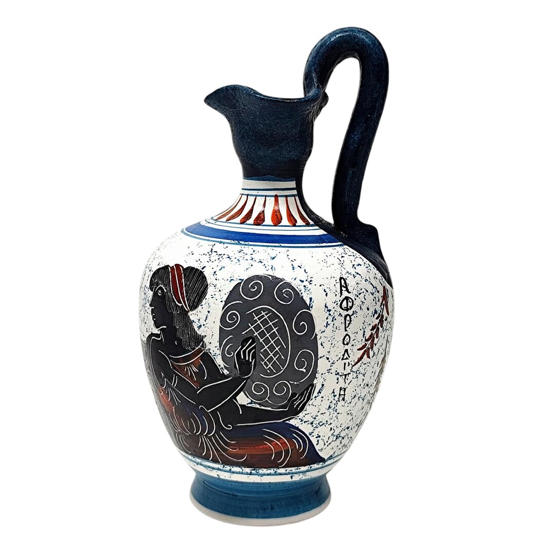 Blue Small Aphrodite Amphora 16 Cm, Greek Mythology Art Goddess ...
