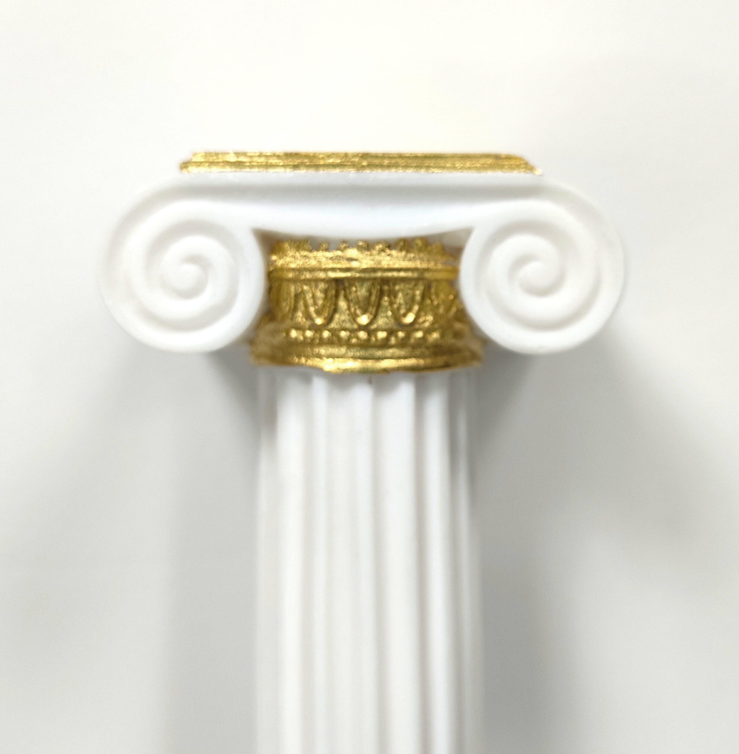 Ancient Greek Ionic Column White Gold Statue 23cm, Classic Art Home ...