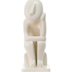 Cycladic Statue the Thinker Man 13cm, Cycladic Stone Idol Sculpture ...