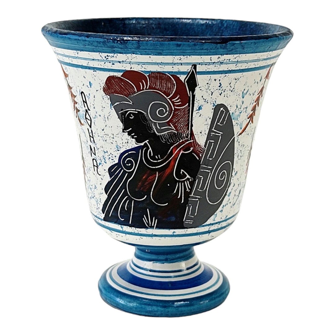 Blue Pythagorean Cup, Justice Mug, Athena Pythagora Fair Cup, Greek ...