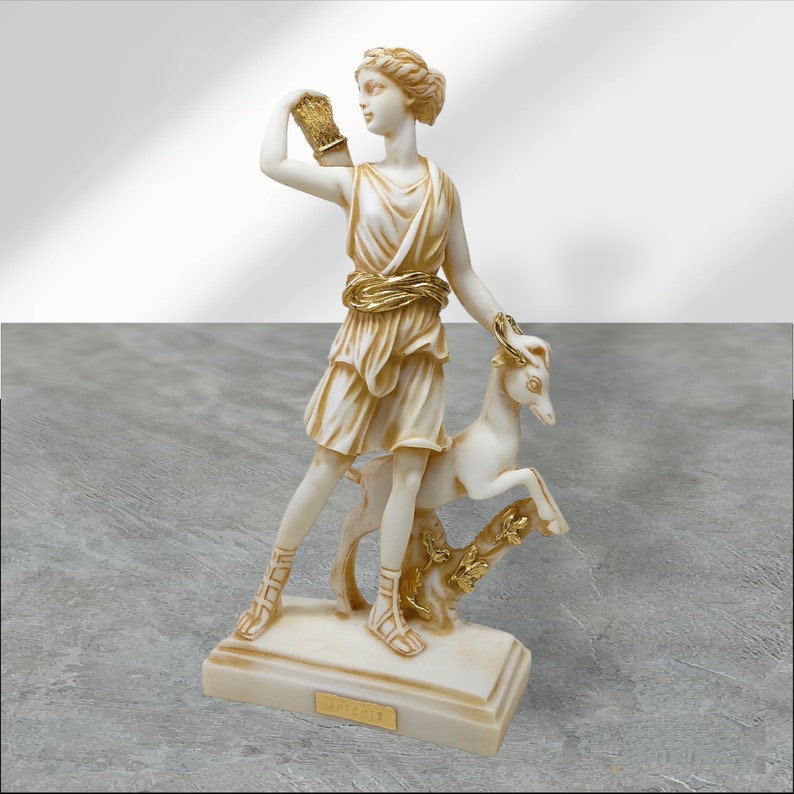 Artemis Greek Goddess Alabaster 25cm Statue, Ancient Greek Mythology ...