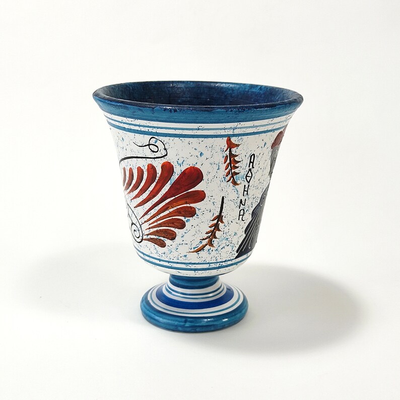 Blue Pythagorean Cup, Justice Mug, Athena Pythagora Fair Cup, Greek ...