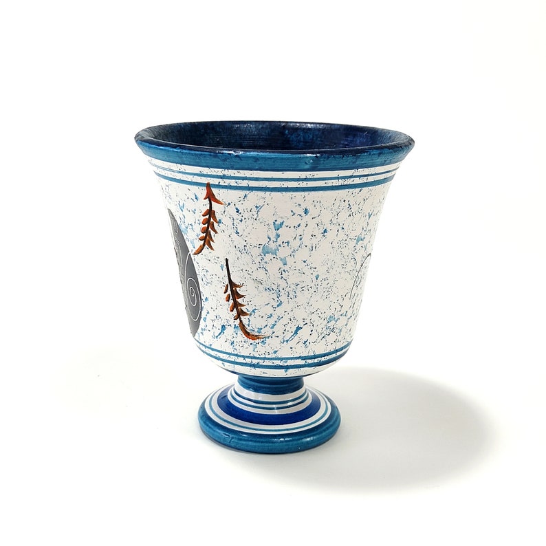 Blue Pythagorean Cup, Justice Mug, Athena Pythagora Fair Cup, Greek ...