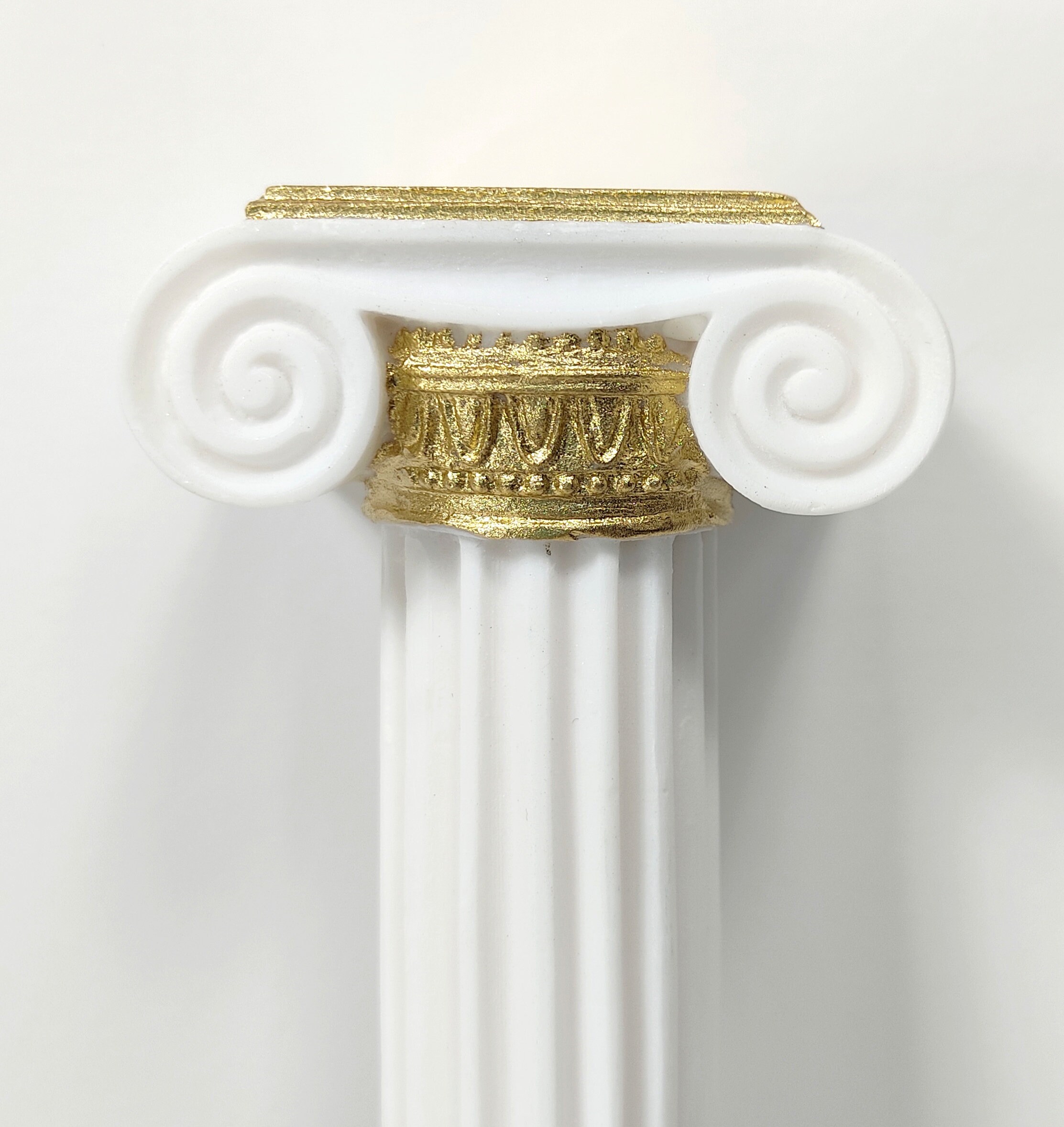 Ancient Greek Ionic Column White Gold Statue 23cm, Classic Art Home ...