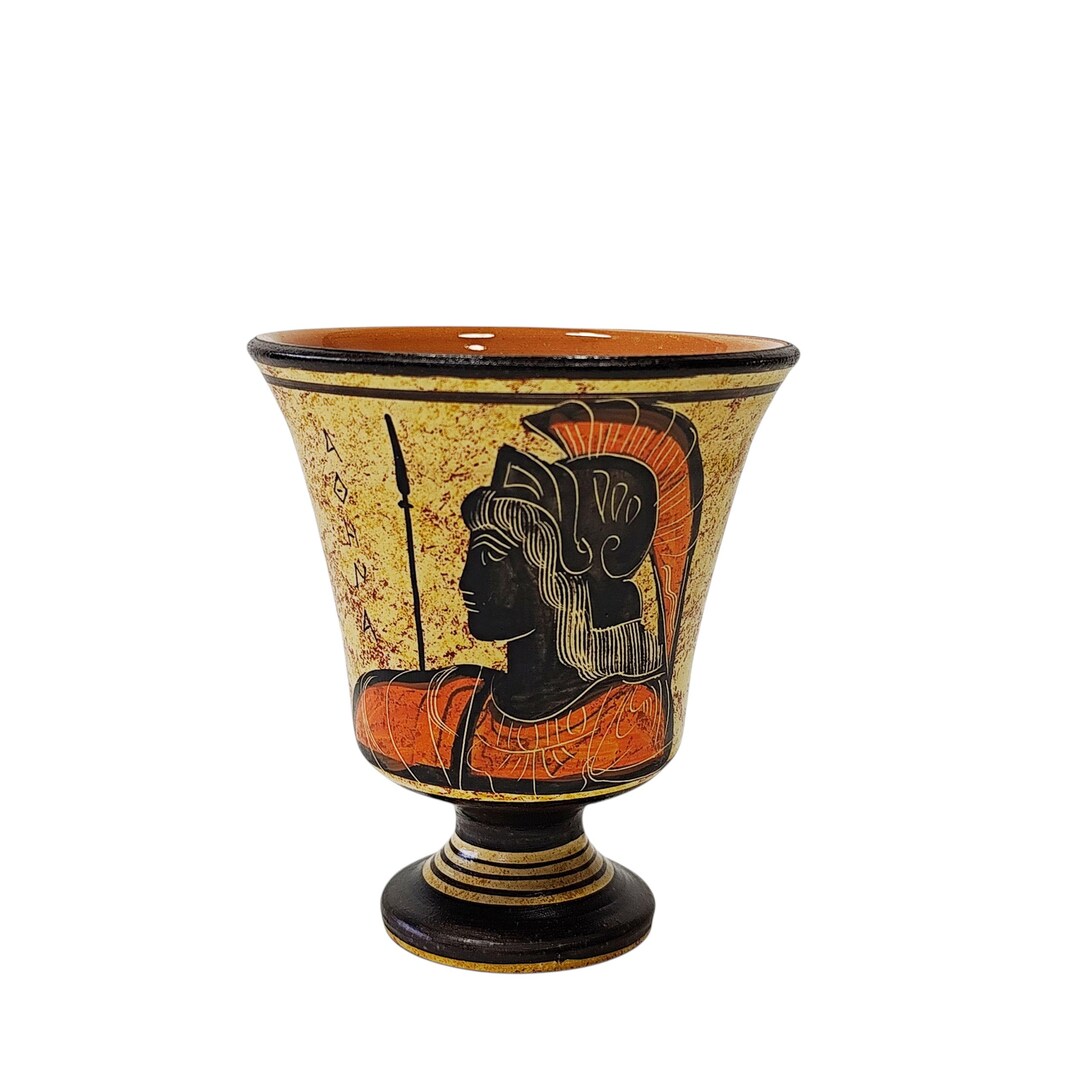 Painted Athena Pythagorean Cup, Greek Mythology History Decor - Etsy UK