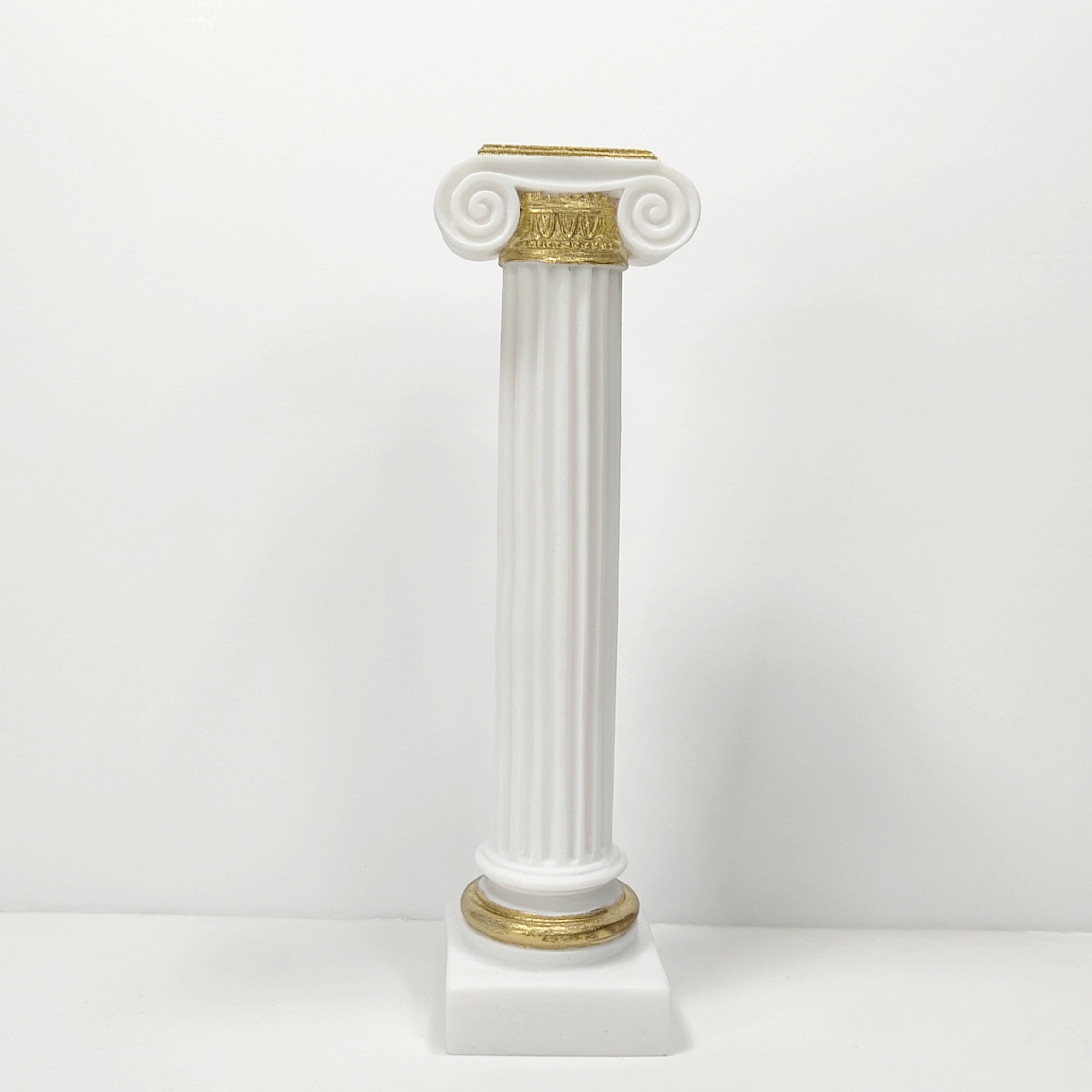 Ancient Greek Ionic Column White Gold Statue 23cm, Classic Art Home ...