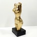 Gold Naked Female Torso Statue Gold Statue on Black Stone - Etsy