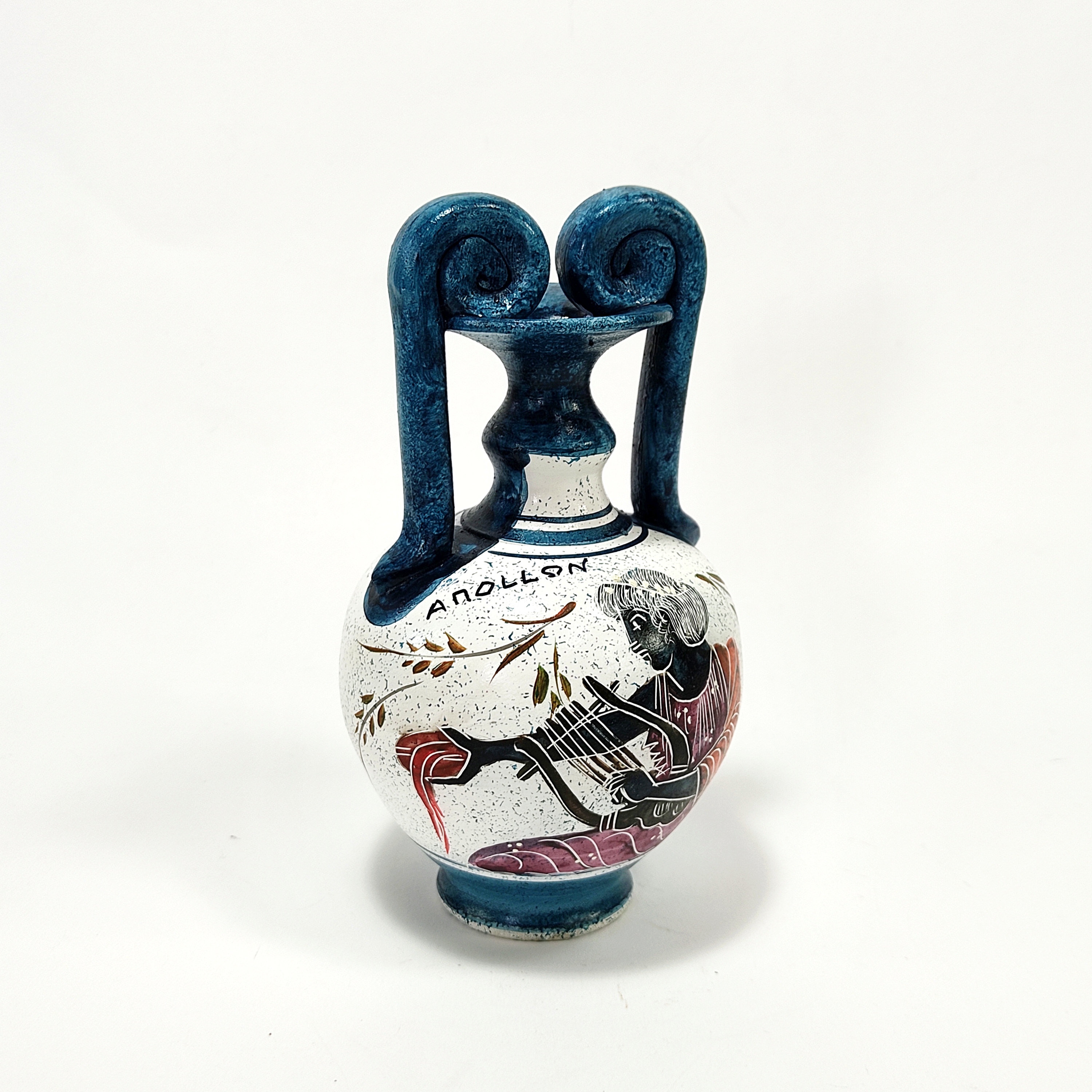 Apollo God Blue Ancient Greek Amphora 15cm, Apollo Blue Vase 5.9in ...