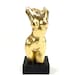 Gold Naked Female Torso Statue Gold Statue on Black Stone - Etsy