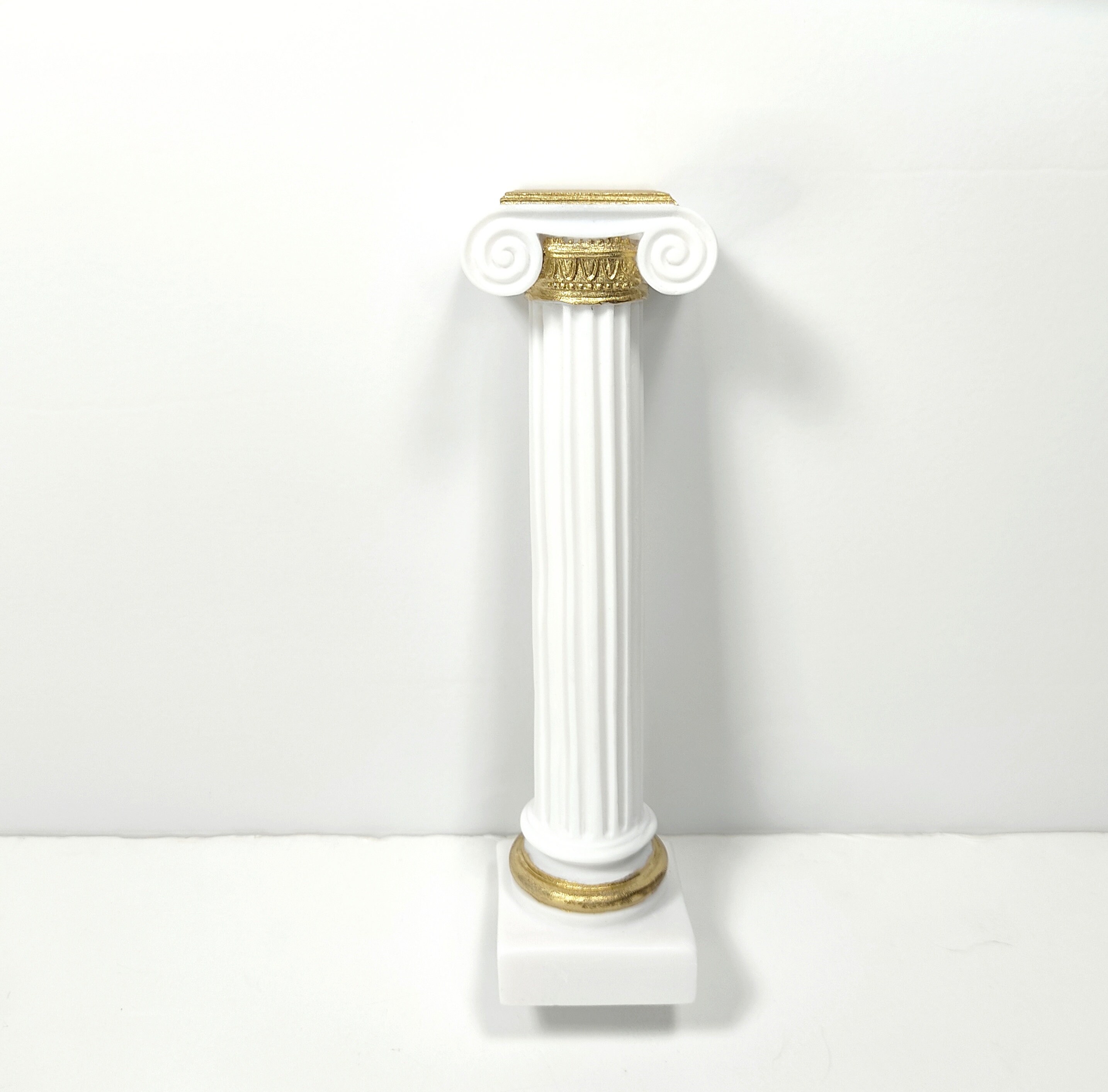 Ancient Greek Ionic Column White Gold Statue 23cm, Classic Art Home ...