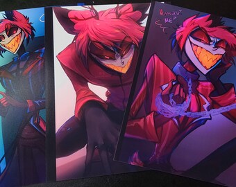 Hazbin Hotel Neon Alastor Fanart Prints - Etsy