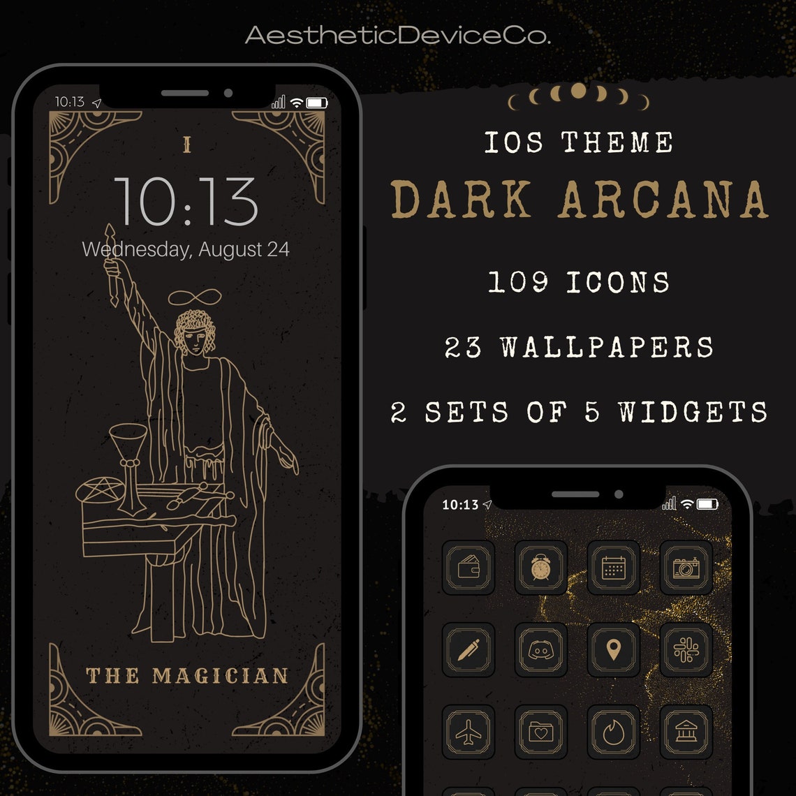 Dark Arcana Ios Theme for Iphone & Ipad With Icons - Etsy