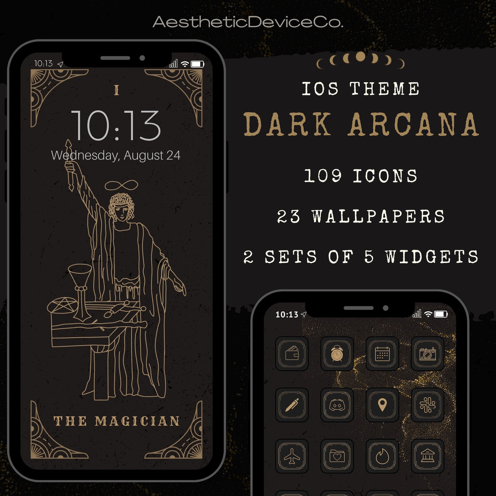 Dark Arcana Ios Theme for iPhone & iPad With Icons, Wallpapers, Widgets ...