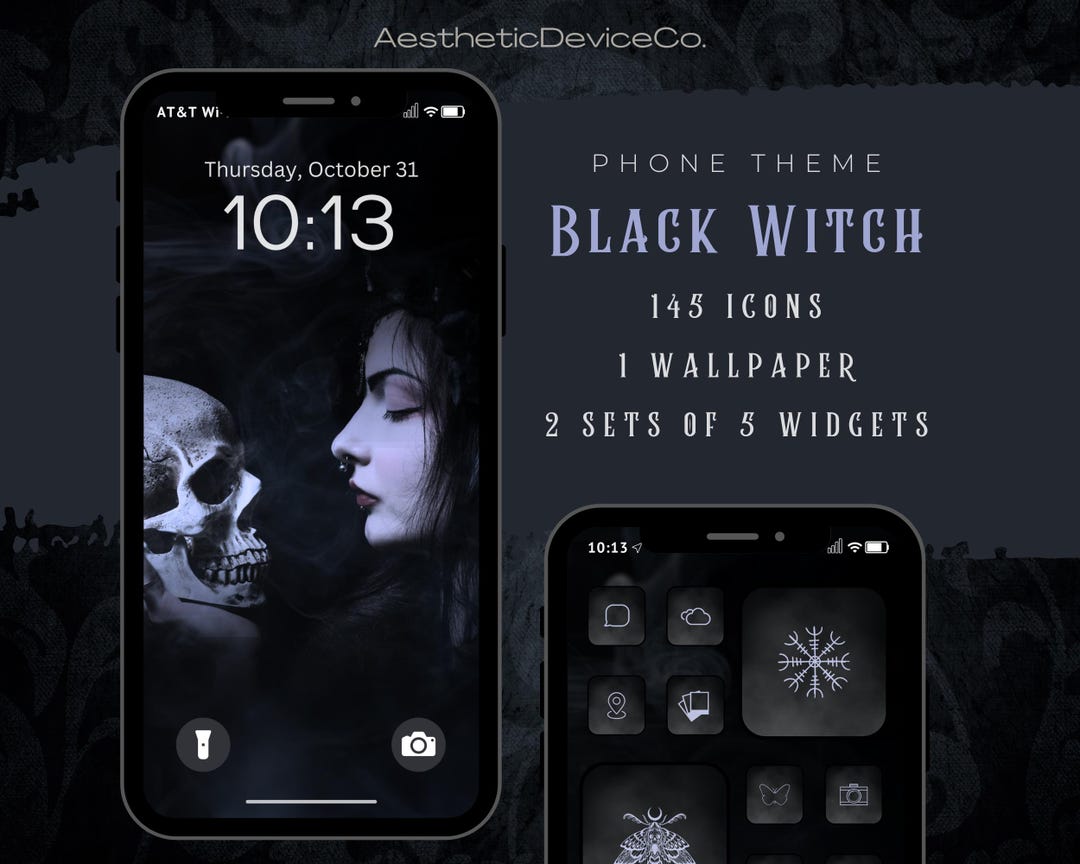 Black Witch Ios/android Theme for Iphone/ipad/android With Icons ...