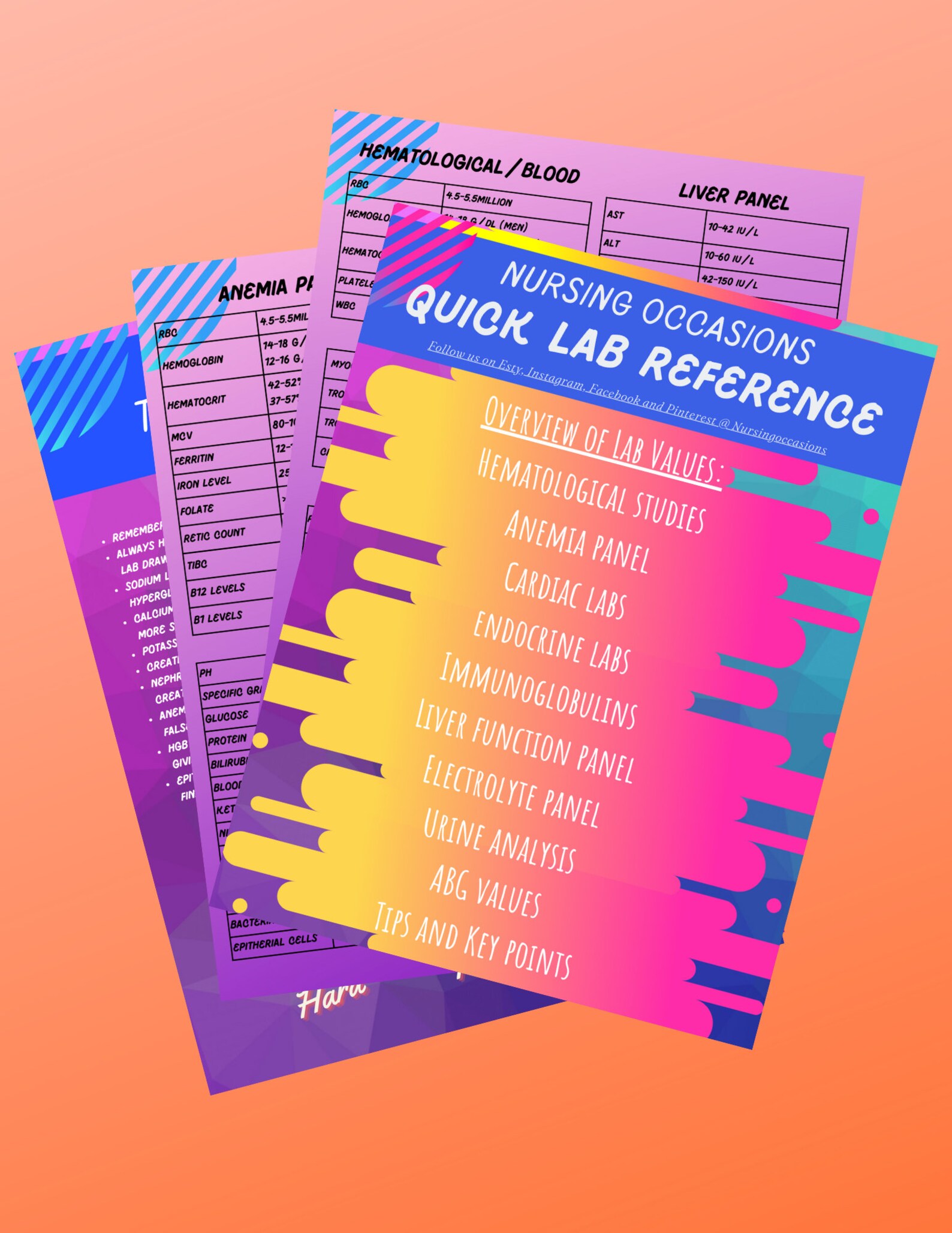 Lab Values | Quick Lab Reference | Nursing Labs | Nursing Lab Sheet ...