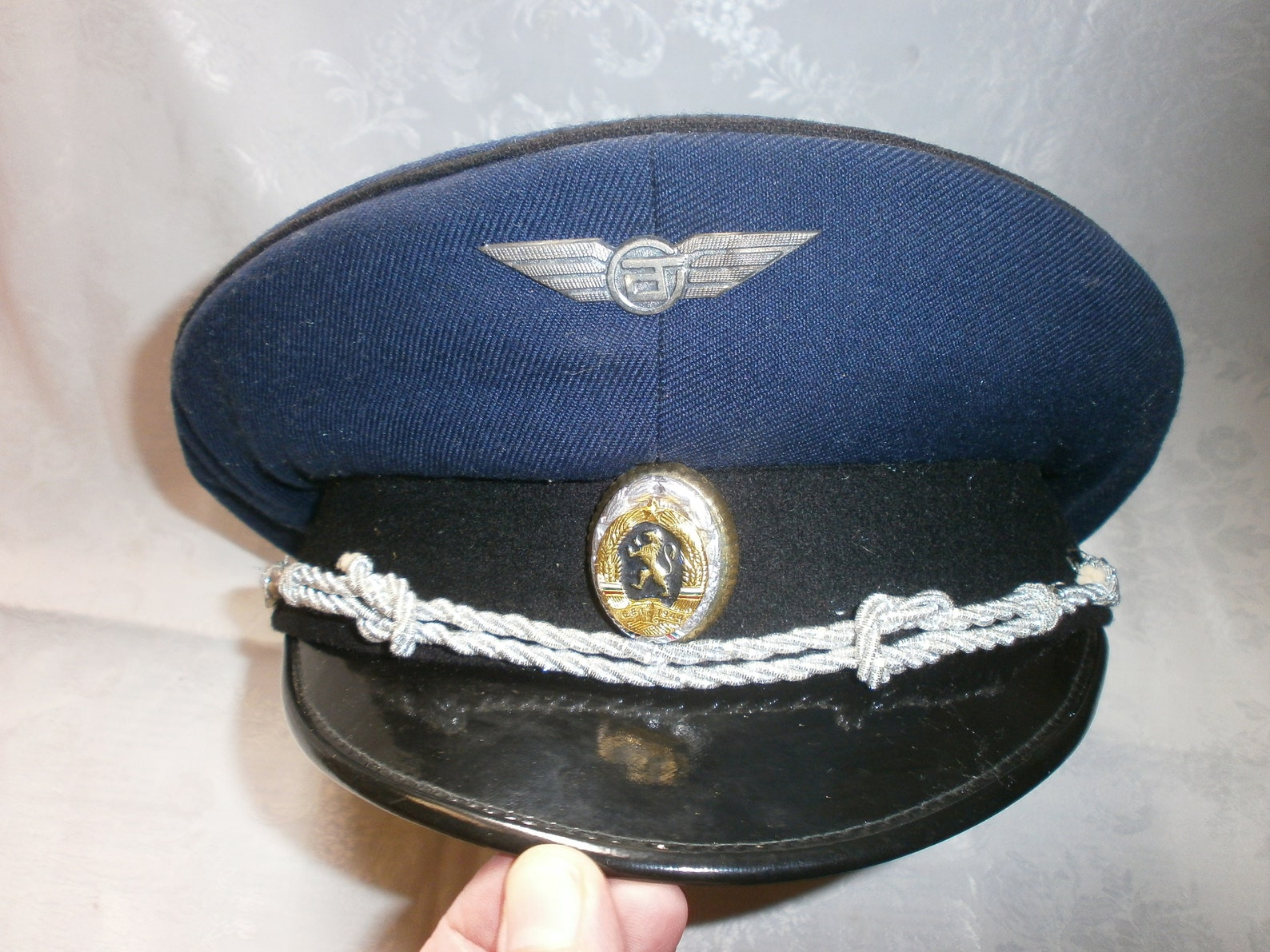 Vintage Old Military Railway Hat Cap -RARE - Uniform Visor Hat Peaked ...