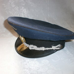 Vintage Old Military Railway Hat Cap -RARE - Uniform Visor Hat Peaked ...