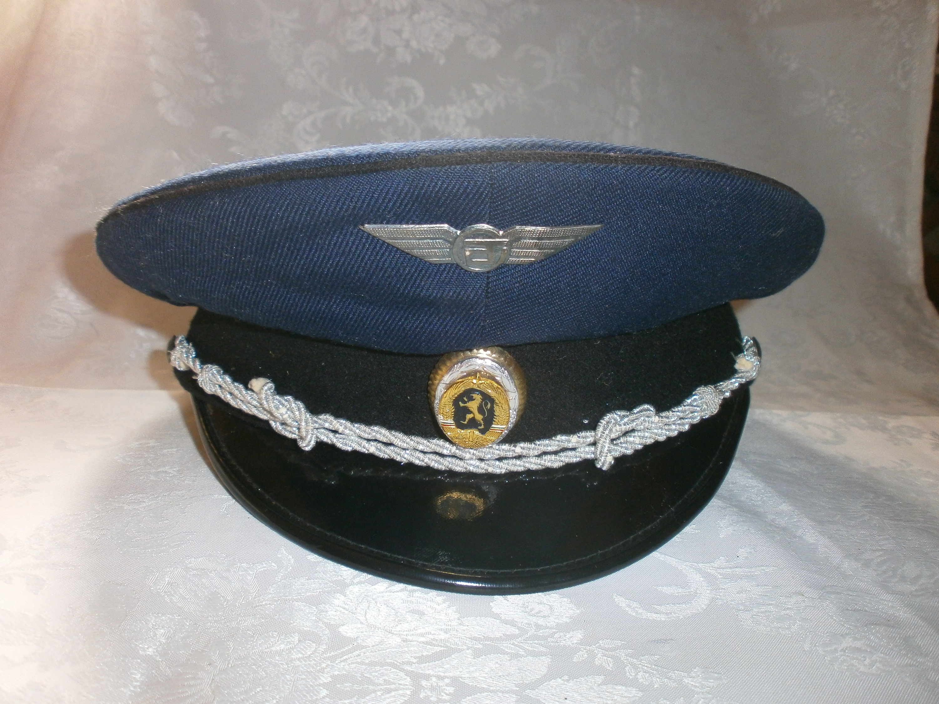 Vintage Old Military Railway Hat Cap -RARE - Uniform Visor Hat Peaked ...
