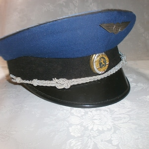 Vintage Old Military Railway Hat Cap RARE Uniform Visor Hat Peaked Cap ...