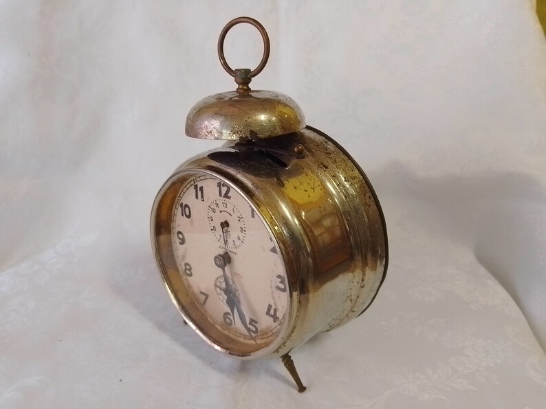 Antique Germany Alarm Clock With One Bell JUNGHANS Working . Rare - Etsy