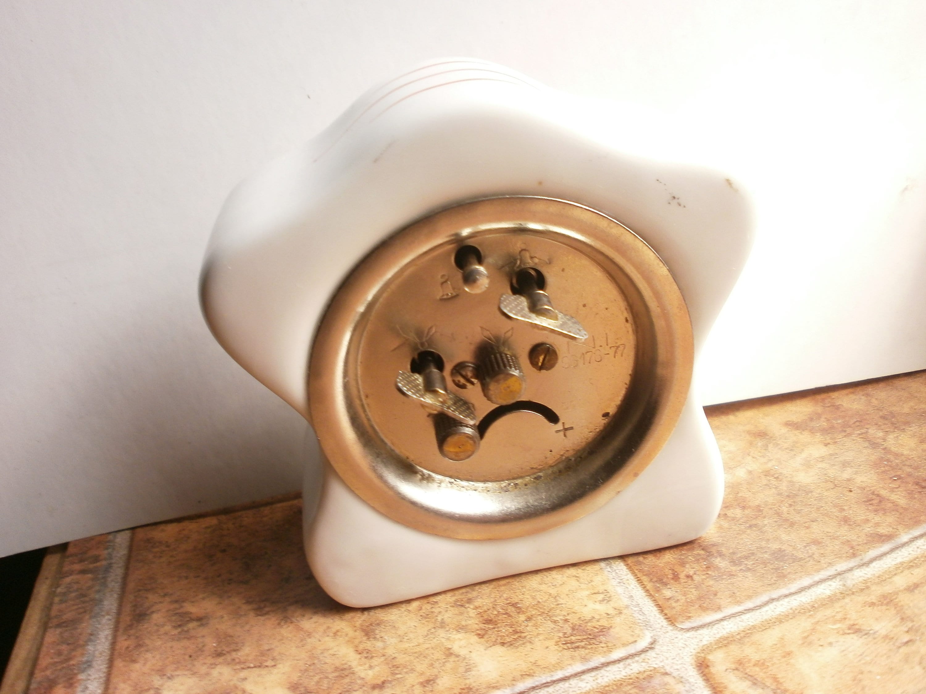 Vintage Porcelain Alarm Clock Aradora Мechanical Made in Romania ...