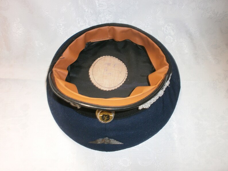 Vintage Old Military Railway Hat Cap -RARE - Uniform Visor Hat Peaked ...