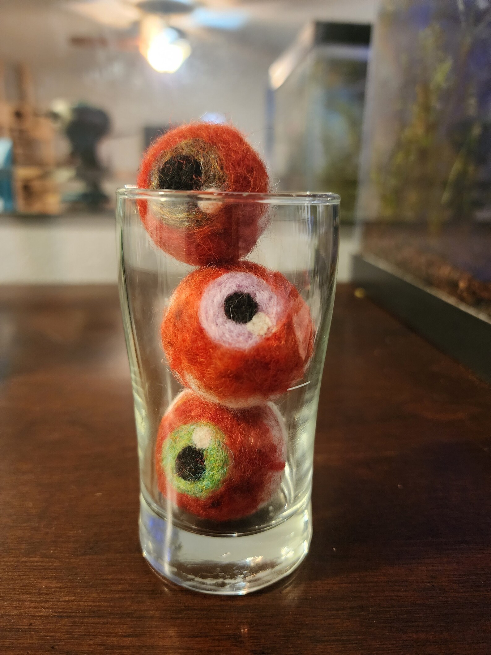 Needle Felted Horror Eye Ball Halloween Prop Ornament - Etsy