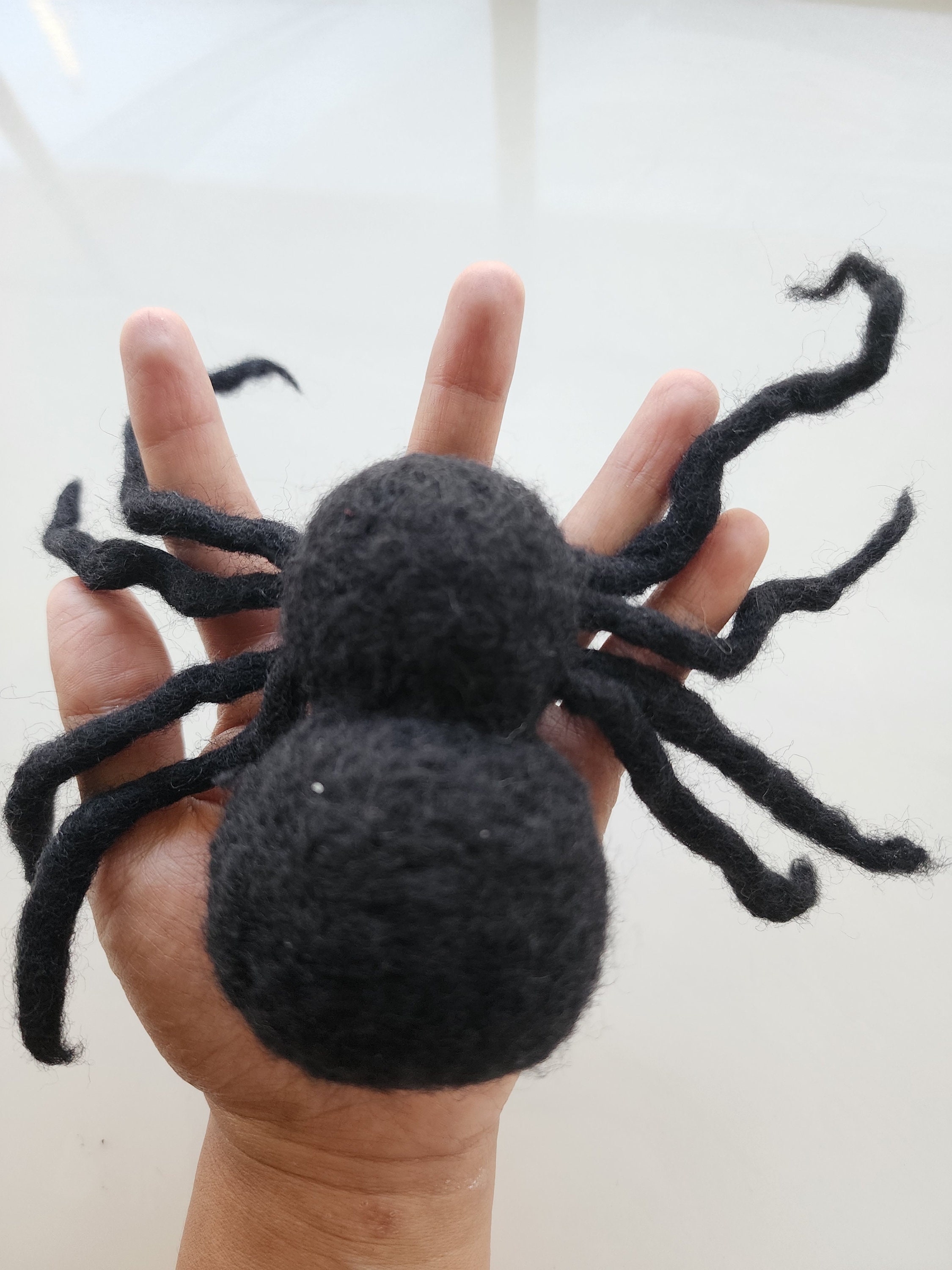 Halloween Prop Wool Felting Spider Photography Props Horror Scene Prank ...