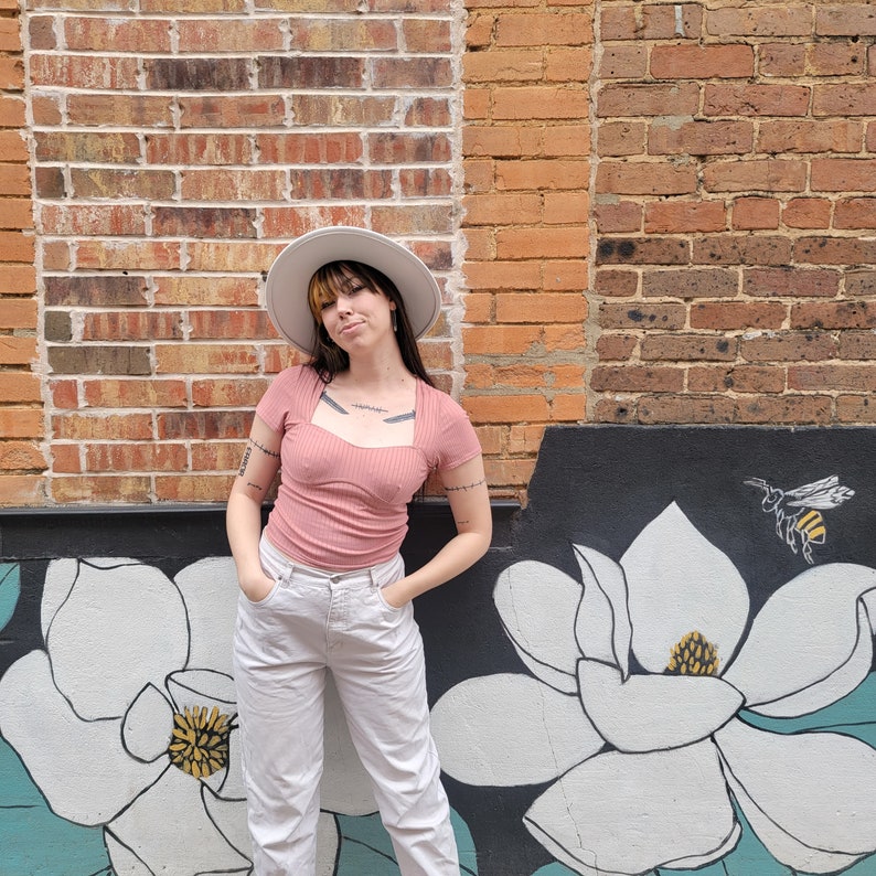 Hand Painted Wide Brim Hat, Boho Western Style, Pride Festival Rainbow ...