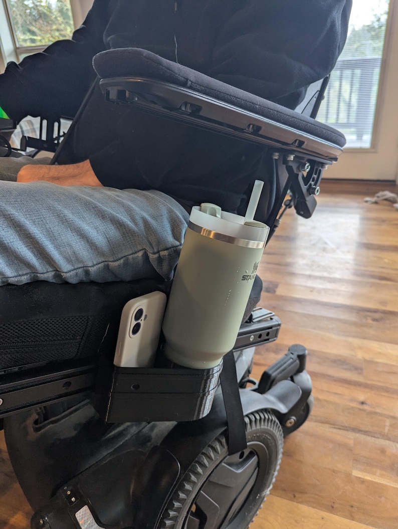 Side Cup Holder & Storage for QUANTUM Power Wheelchairs - Etsy