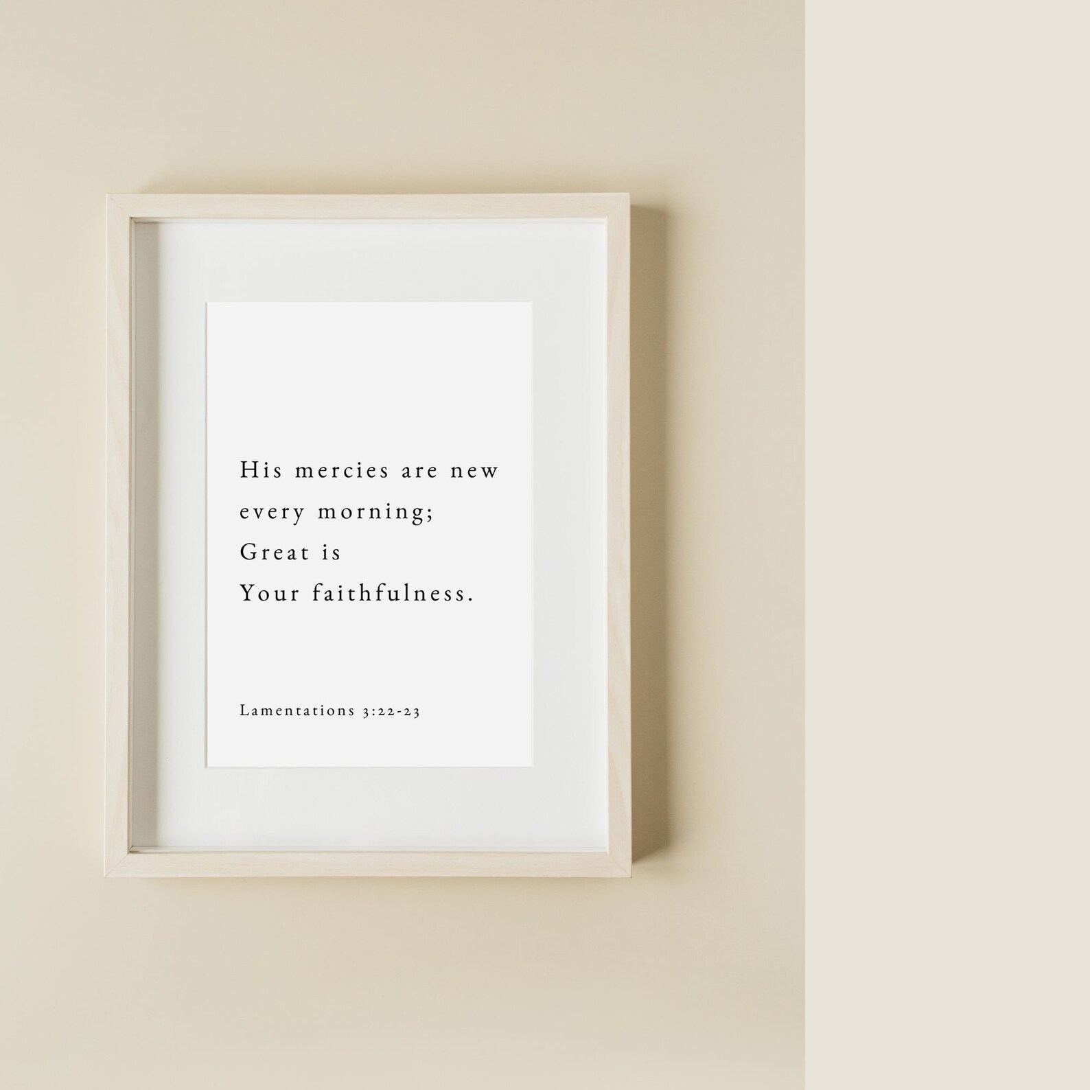 Lamentations 3:22-23 | His Mercies Are New Every Morning, Great is Your ...