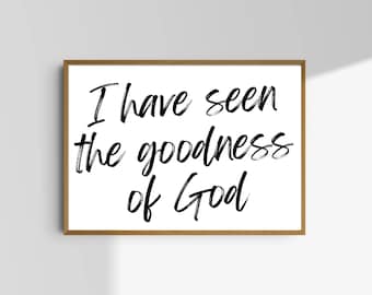 Goodness of God Lyric Printable, Christian Wall Decor, Praise Song ...