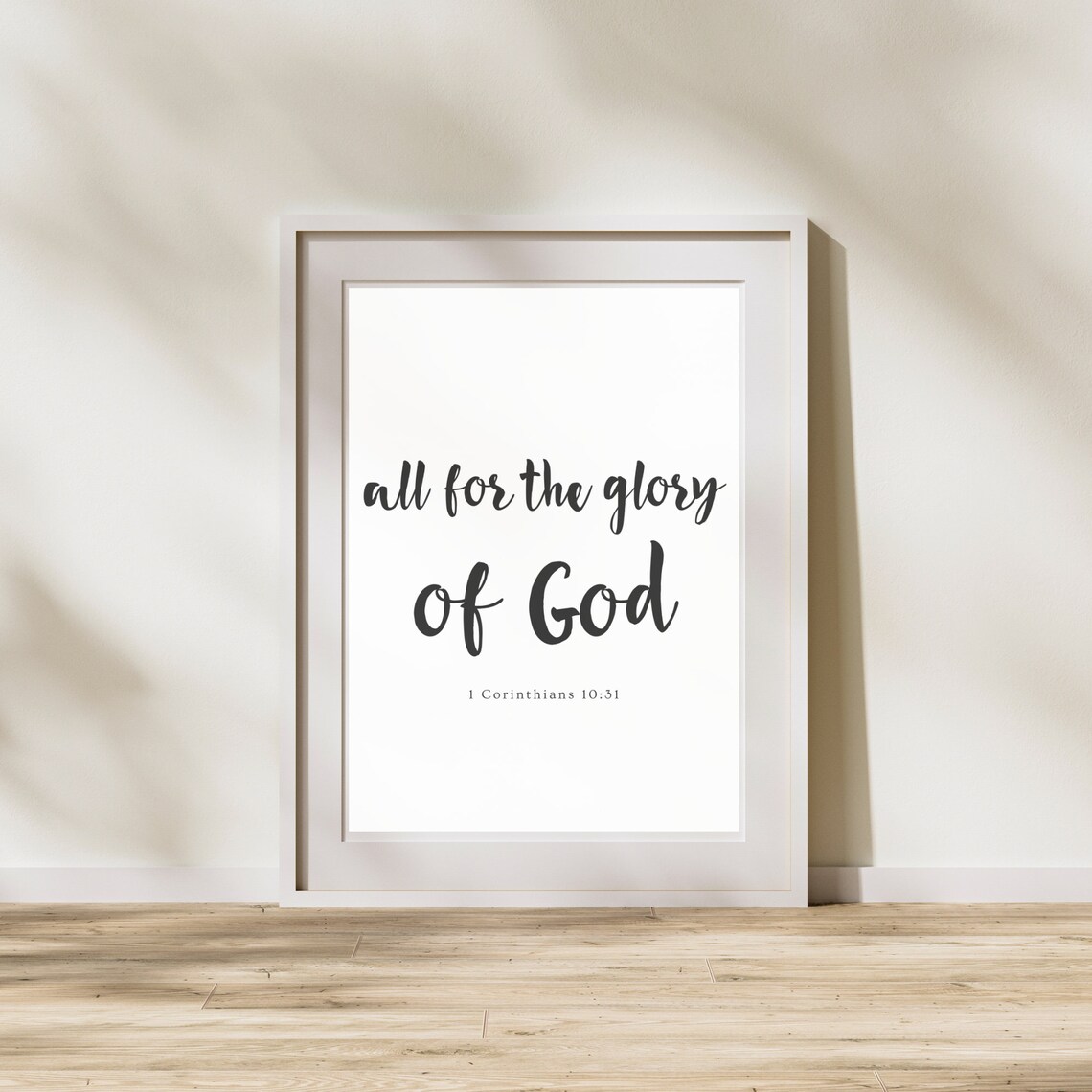 All for the Glory of God | Christian Quote | Printable | Scripture ...