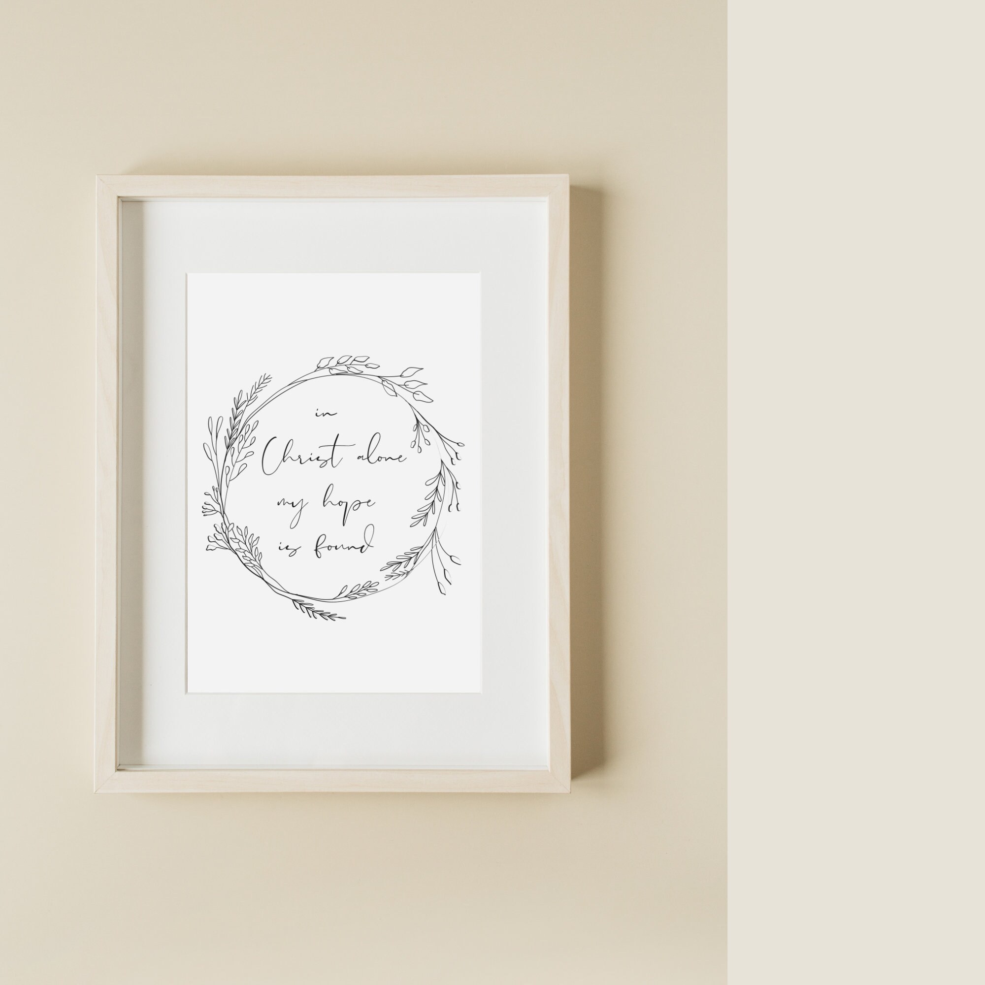 In Christ Alone My Hope is Found | Christian Printable | Digital ...