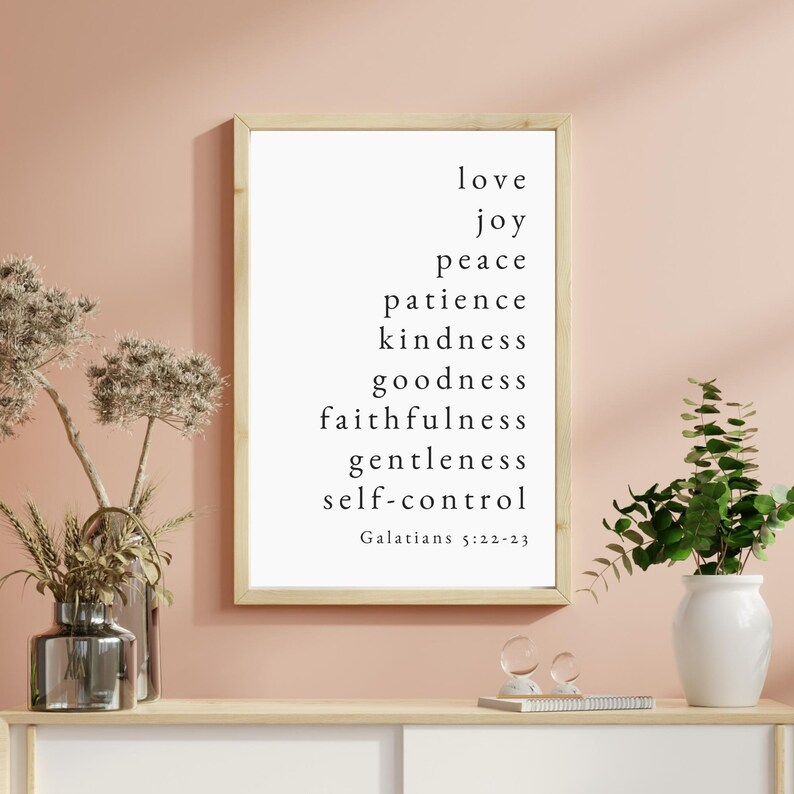 Galatians 5:22-23, Fruit of the Spirit, Love Joy Peace, Bible Verse ...