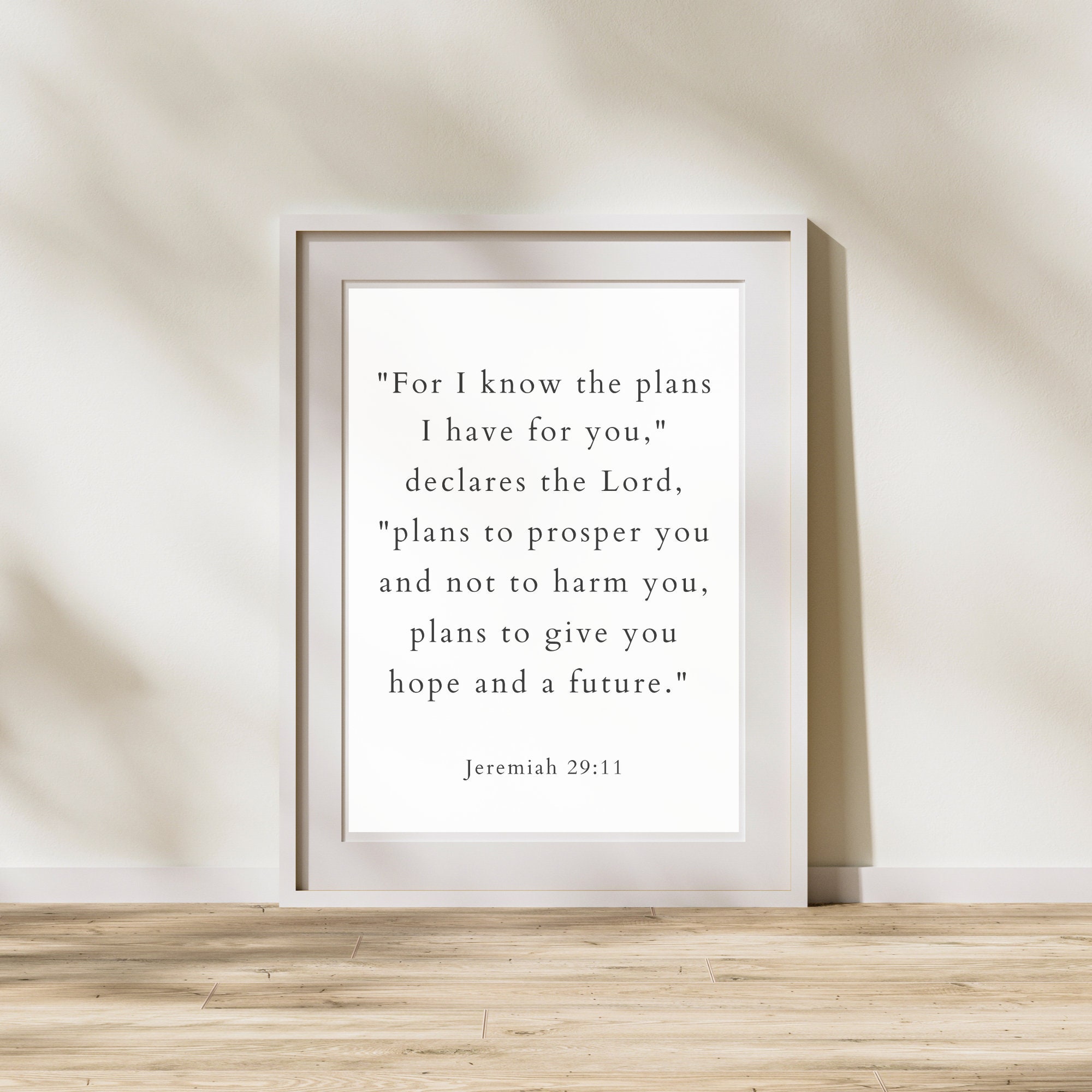Jeremiah 29:11, for I Know the Plans I Have for You, Scripture Verse ...