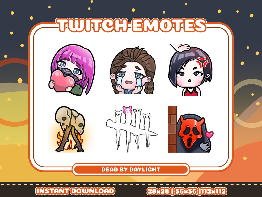 Dead by Daylight Twitch Emotes Set | DBD Emotes | Twitch Badges | Bit ...