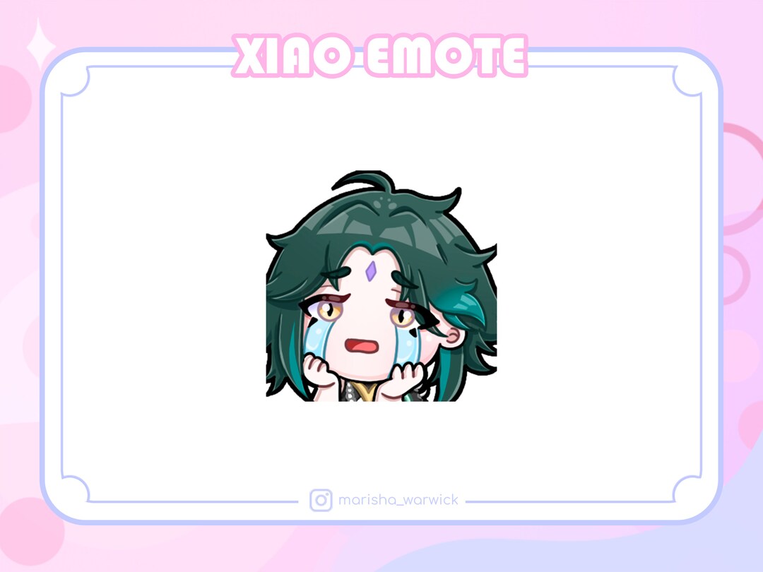 Twitch Xiao Cry Sad Emote Custom Discord Emote for Gamers - Etsy